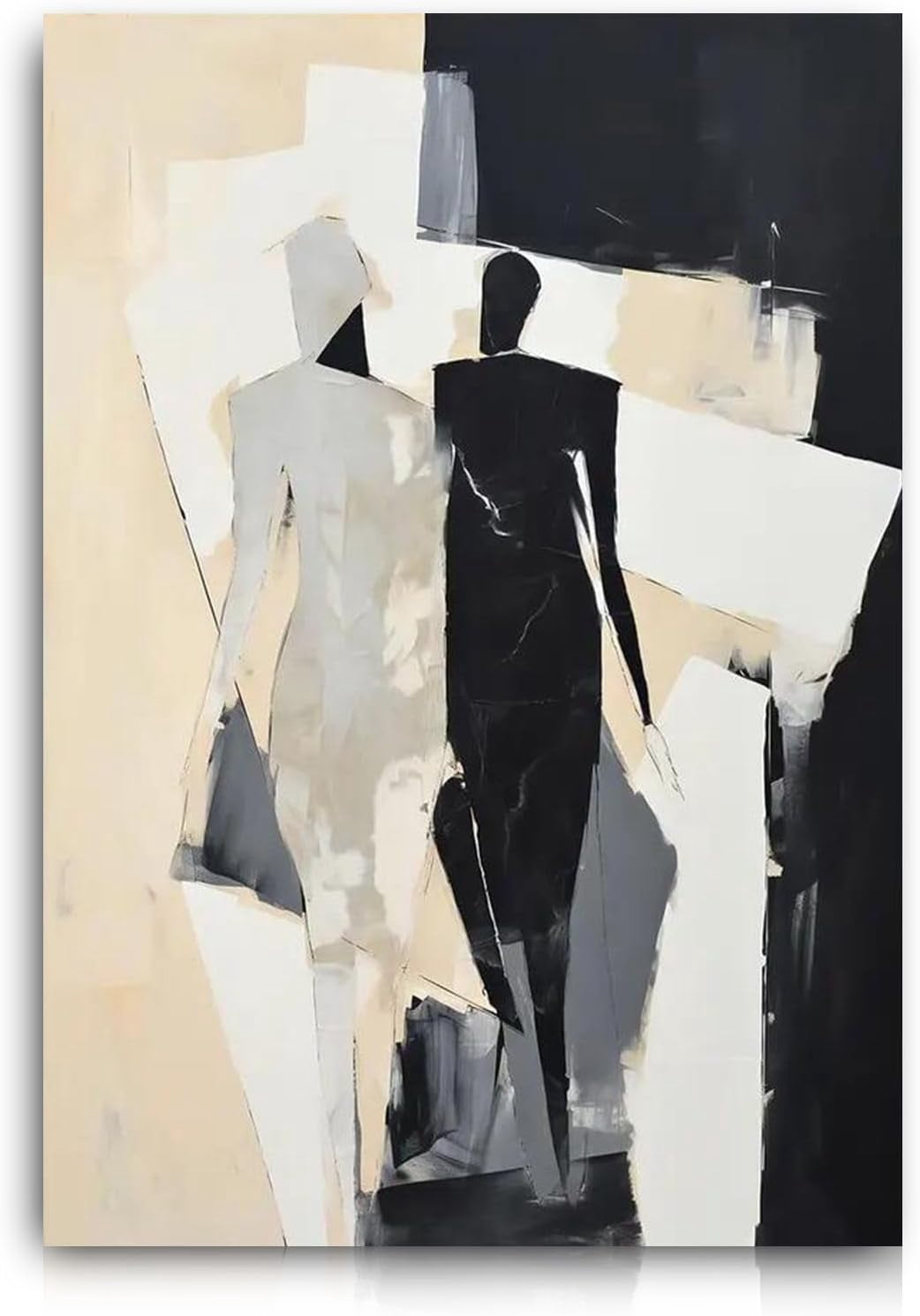 AVOI Hand Painted Abstract Oil Painting Classic Wall Art Women And Man ...