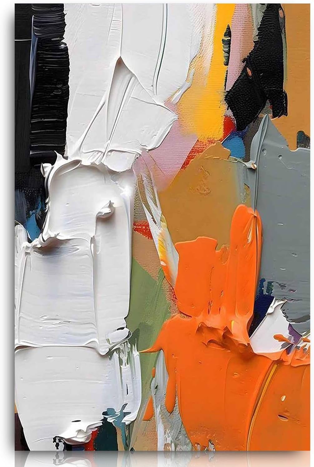AVOI Hand Painted Texture Color Oil Painting Abstract Abstract 3D View ...