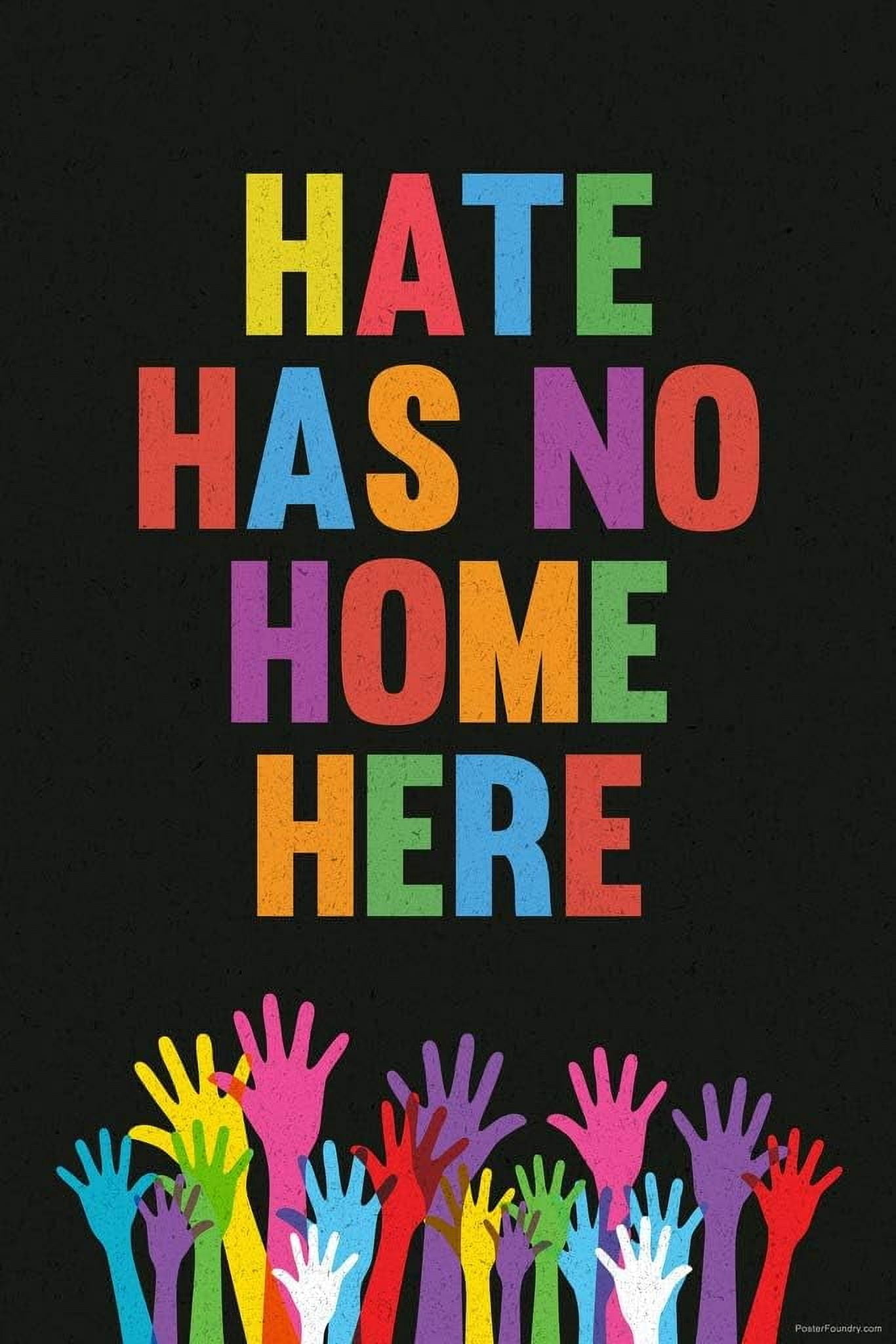 AVOI Hate Has No Home Here Diversity Classroom Decor Cool Wall Art ...