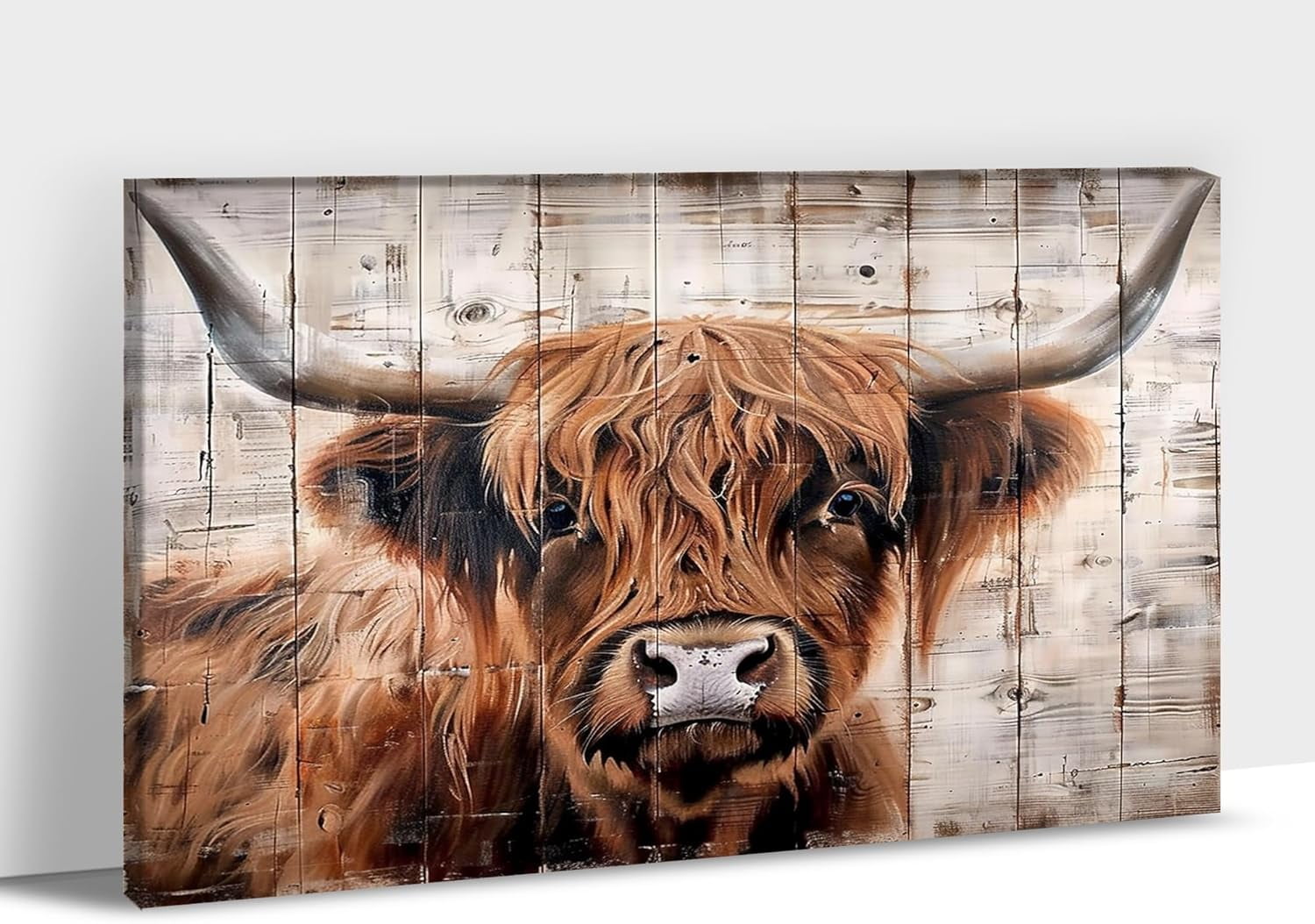 AVOI Highland Cow Canvas Wall Art Farmhouse Wall Decor Pictures ...