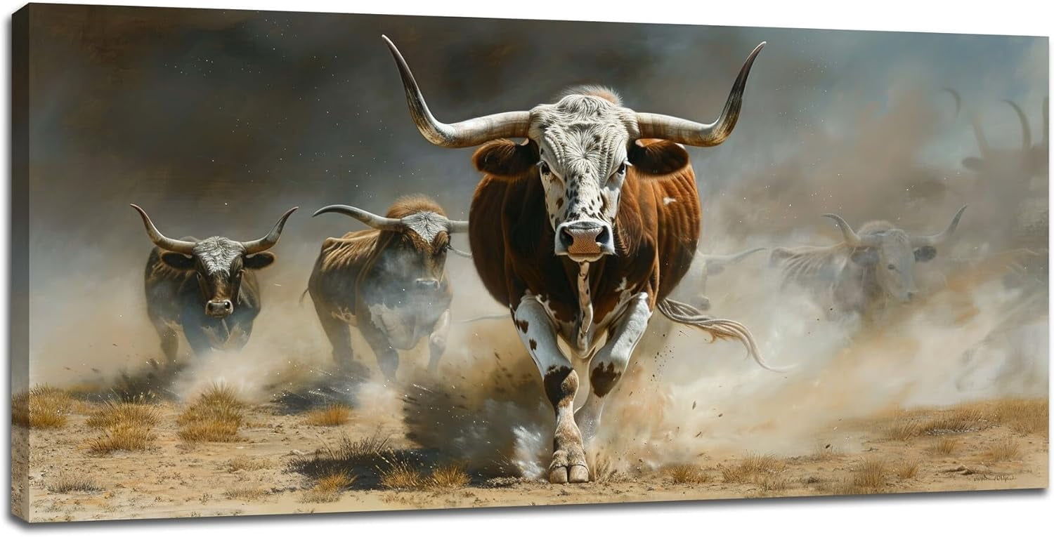 AVOI Highland Cow Large Wall Art Farmhouse Rustic Wall Decor Western ...