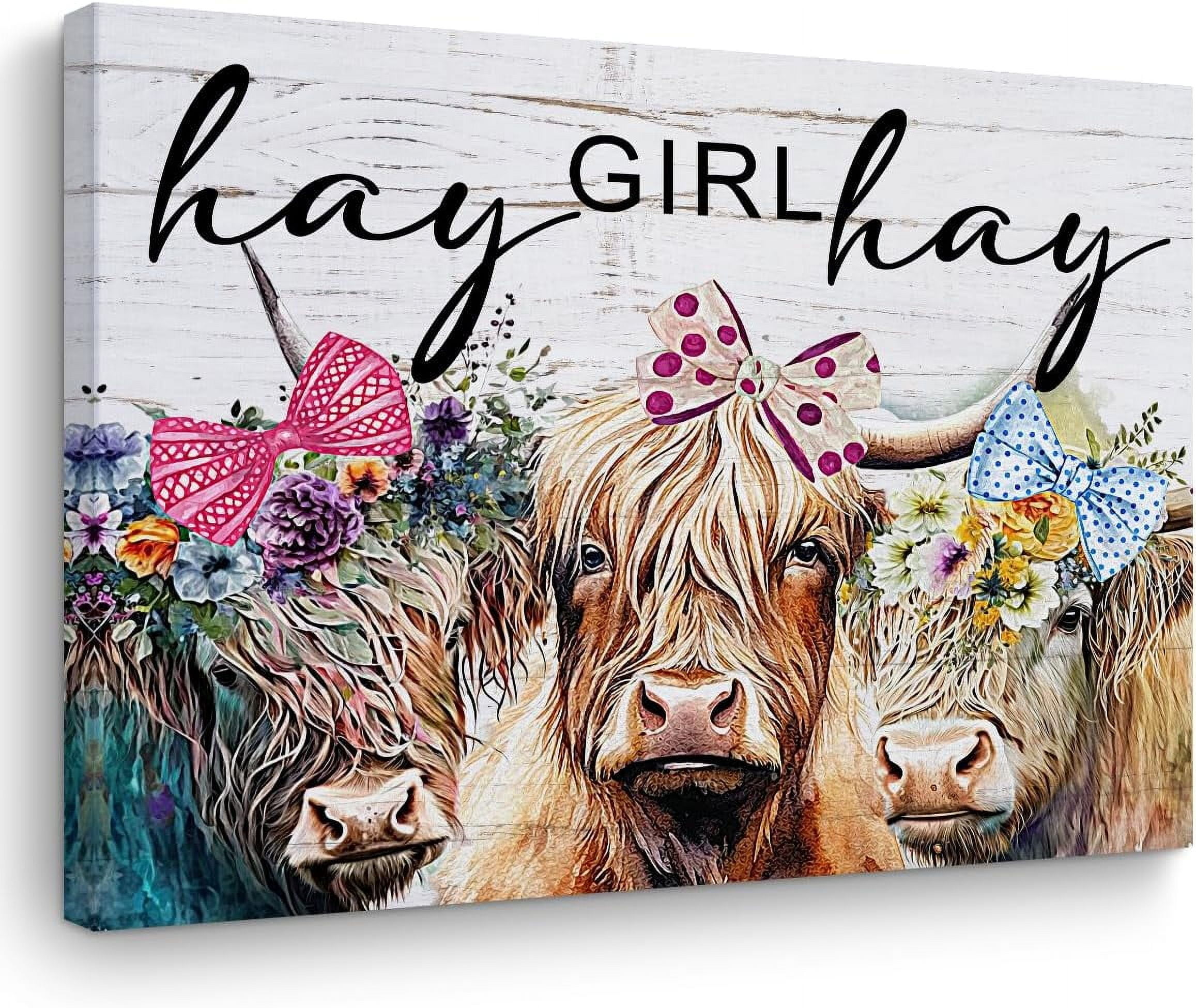 AVOI Highland Cow Wall Art Farmhouse Wall Decor Cute Cow Gifts Bedroom ...