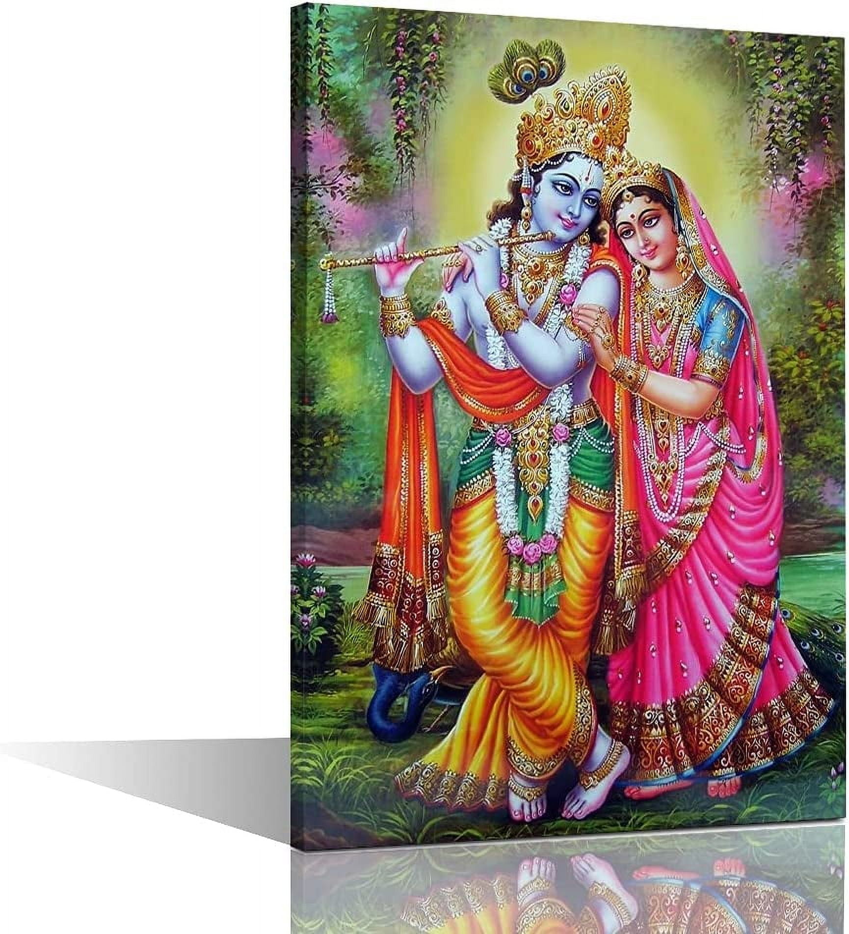 AVOI Hindu Wall Decor Lord Krishna Poster Prints on Canvas Krishna ...
