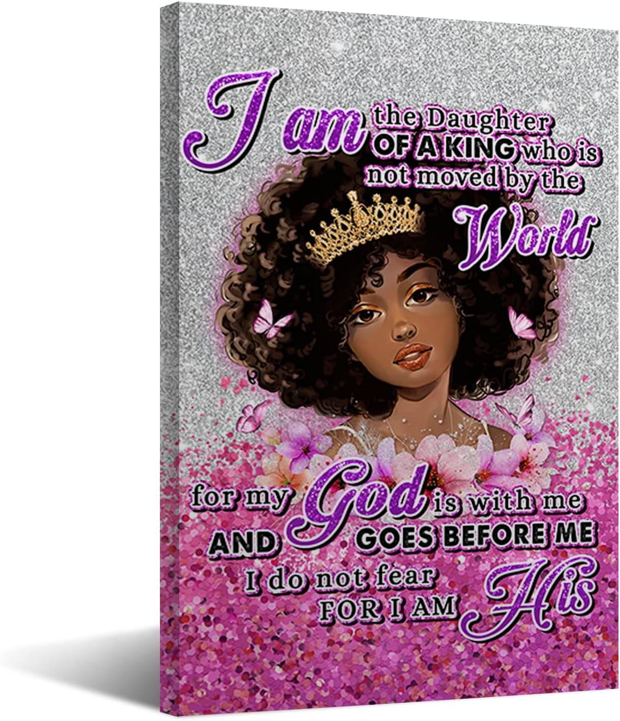 AVOI I Am The Daughter of the King Wall Art Inspirational Black Queen Poster African American ...