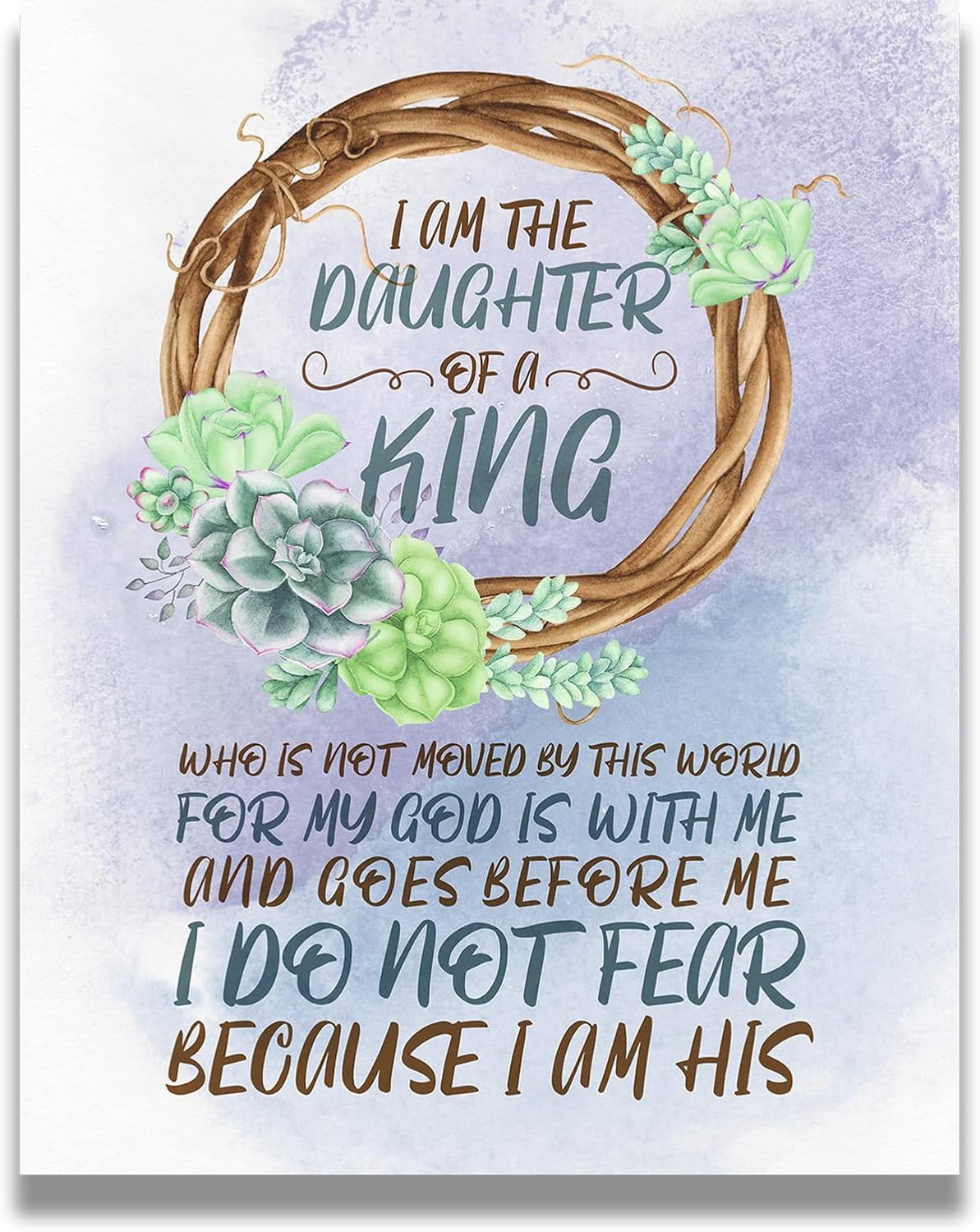 AVOI I Am The Daughter Of A King Religious Wall Decor-Christian Bible ...