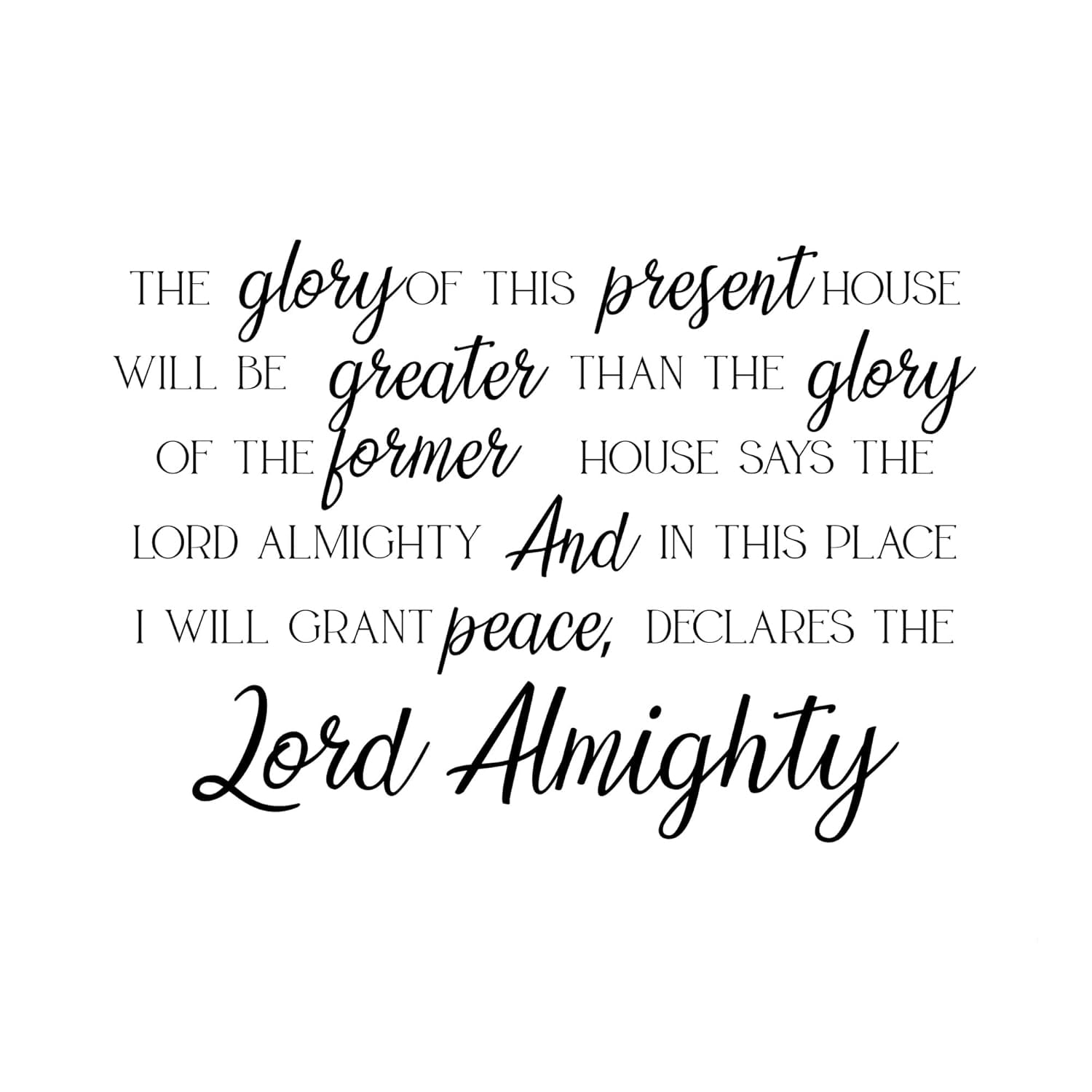 AVOI I Will Grant Peace - Impactful Bible Verse Wall Decor ...