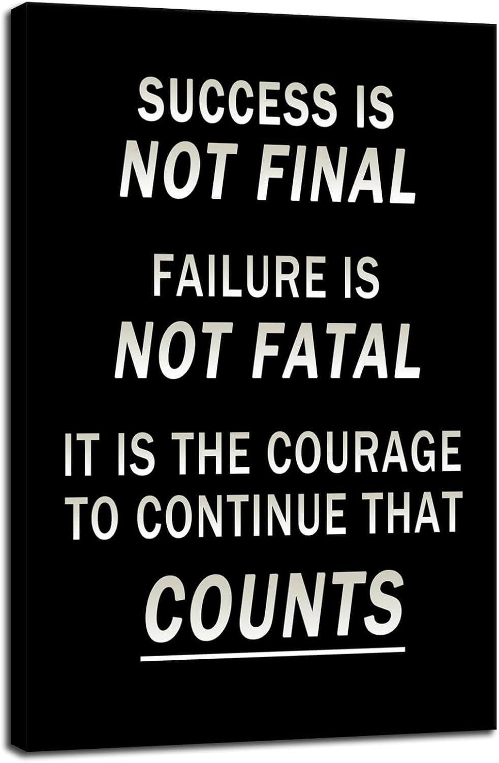 AVOI Inspirational Canvas Poster To Continue That Counts Printed Modern ...