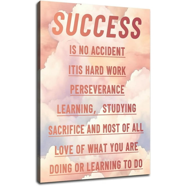 AVOI Inspirational Canvas Poster Wall Art Decor Success Motivational ...