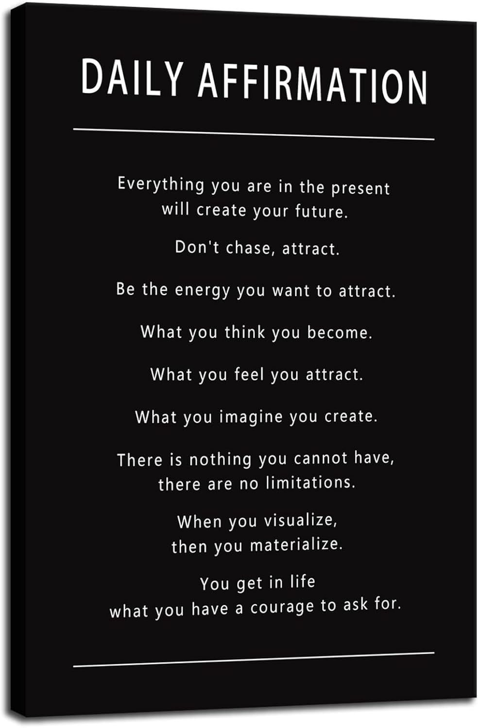 AVOI Inspirational Canvas Wall Art Daily Affirmation Inspiring Posters ...