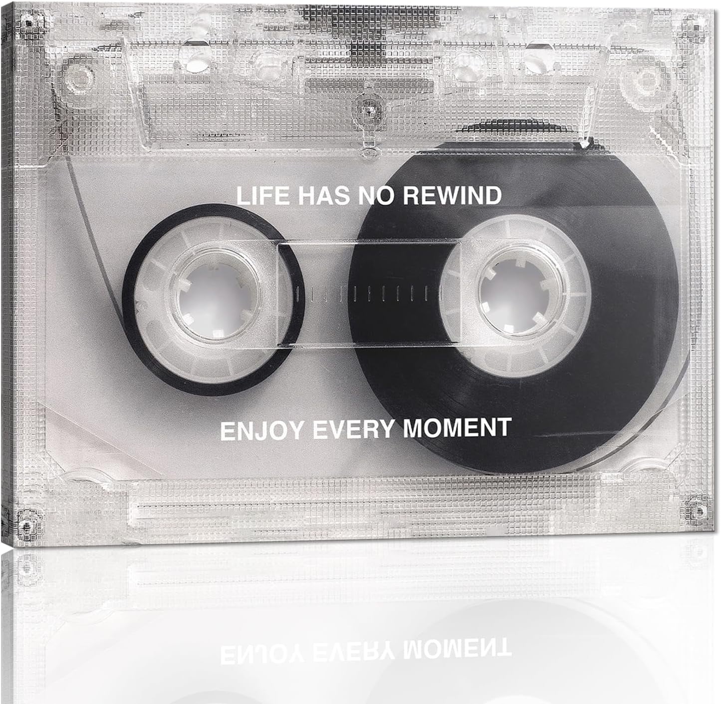 AVOI Inspirational Canvas Wall Art Life Has No Rewind Positive ...