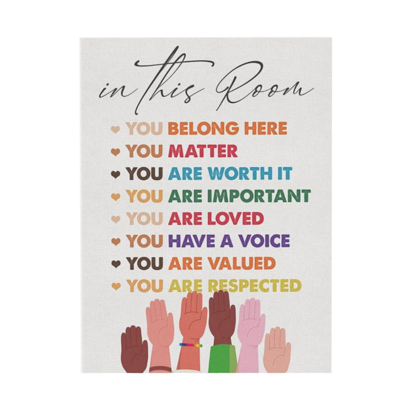AVOI Inspirational Diversity Wall Art in This Room Watercolor Canvas ...