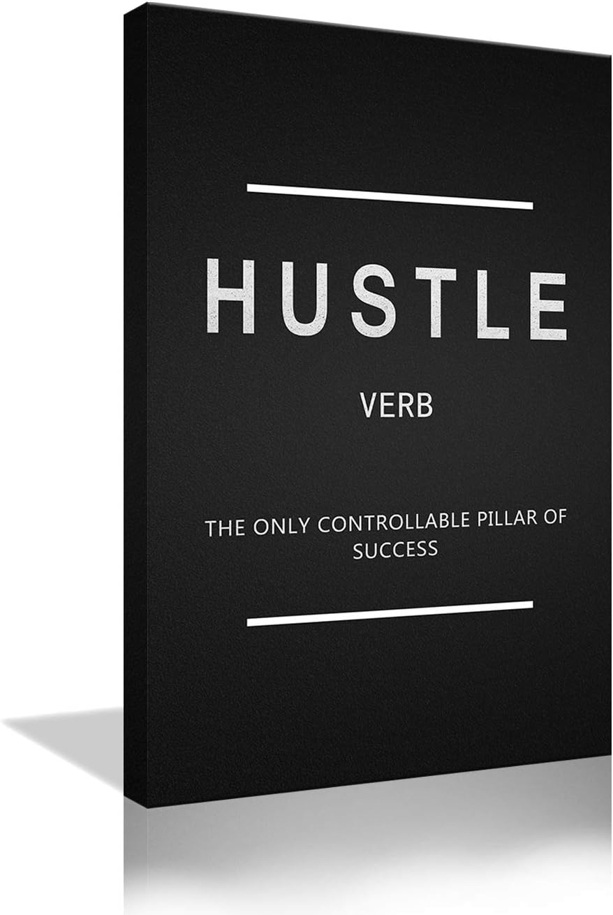 AVOI Inspirational Entrepreneur Quotes Wall Art Hustle Verb ...