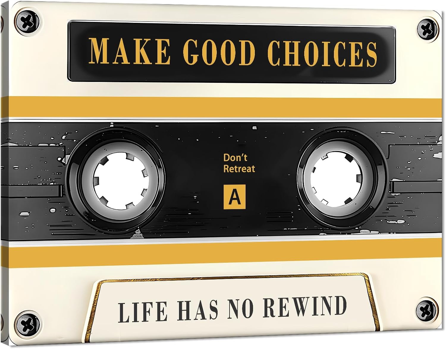 AVOI Inspirational Motivational Wall Art Vintage Cassette Tape Wall Art ...