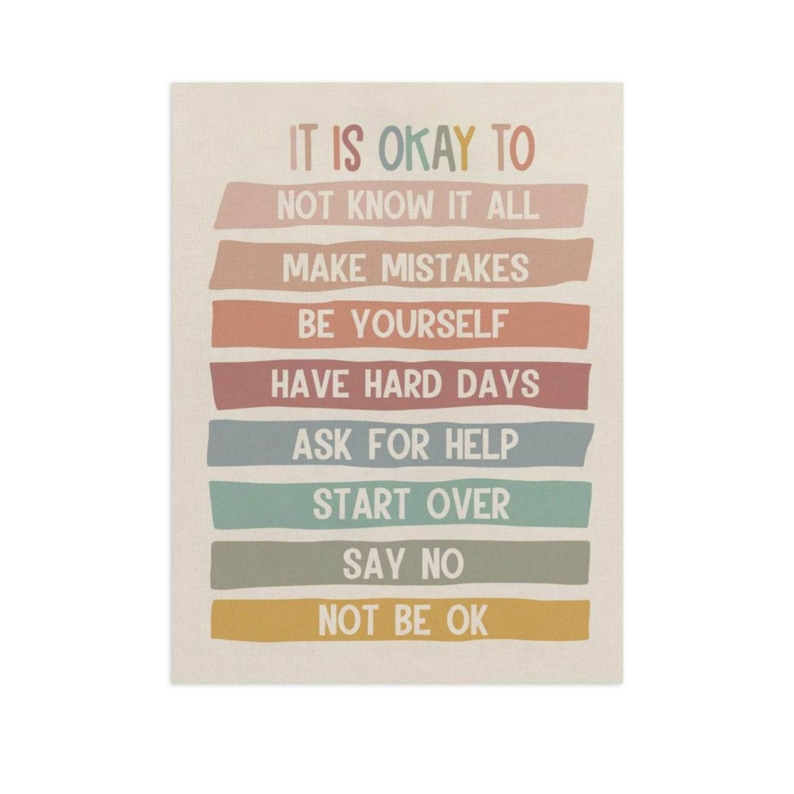AVOI Inspirational It is Okay Classroom Poster, Classroom Decorations ...
