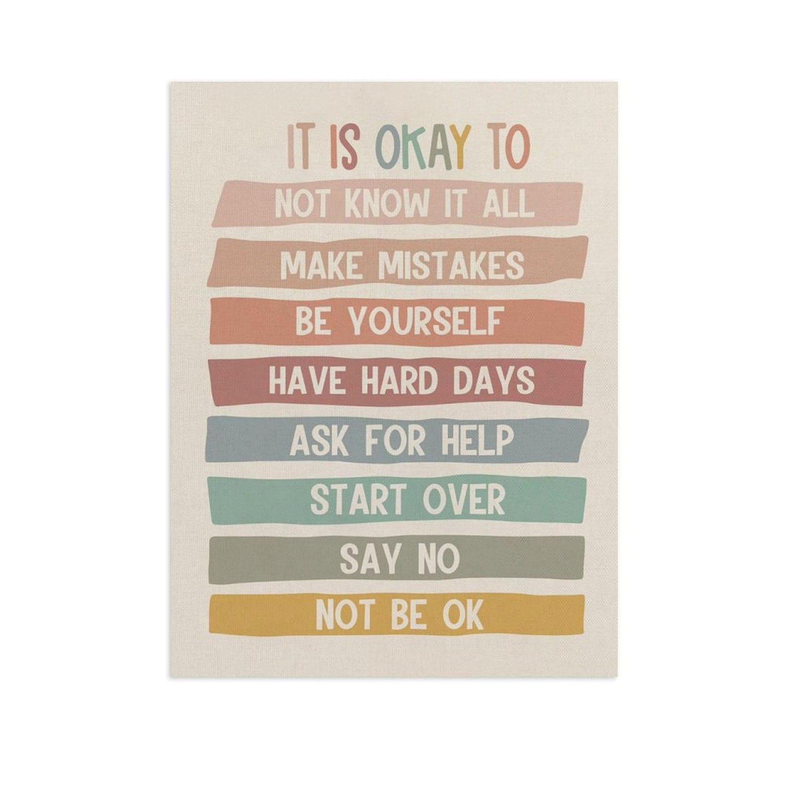AVOI Inspirational It is Okay Classroom Poster, Classroom Decorations ...