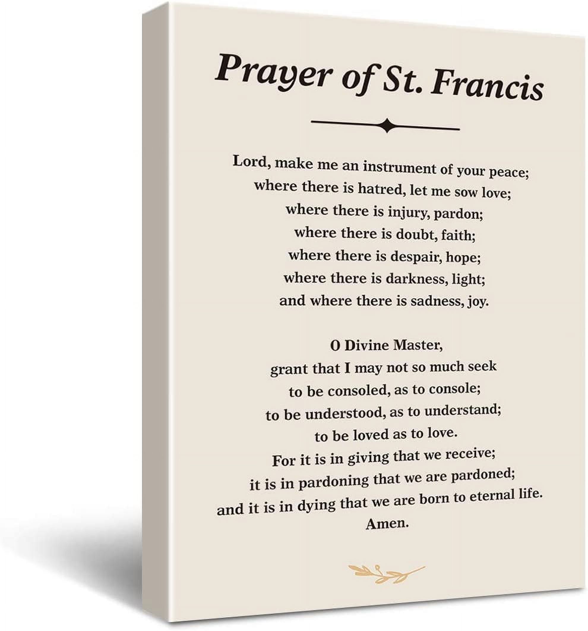 AVOI Inspirational Prayer of St. Francis Quote Saint Francis Peace ...