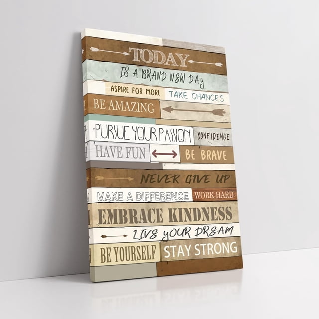 AVOI Inspirational Quotes Wall Art, Today is a New Day -Motivational ...