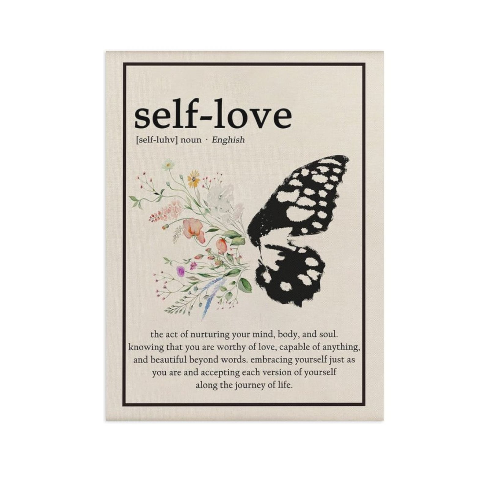 AVOI Inspirational Self Love Definition Poster, Mental Health Decor ...