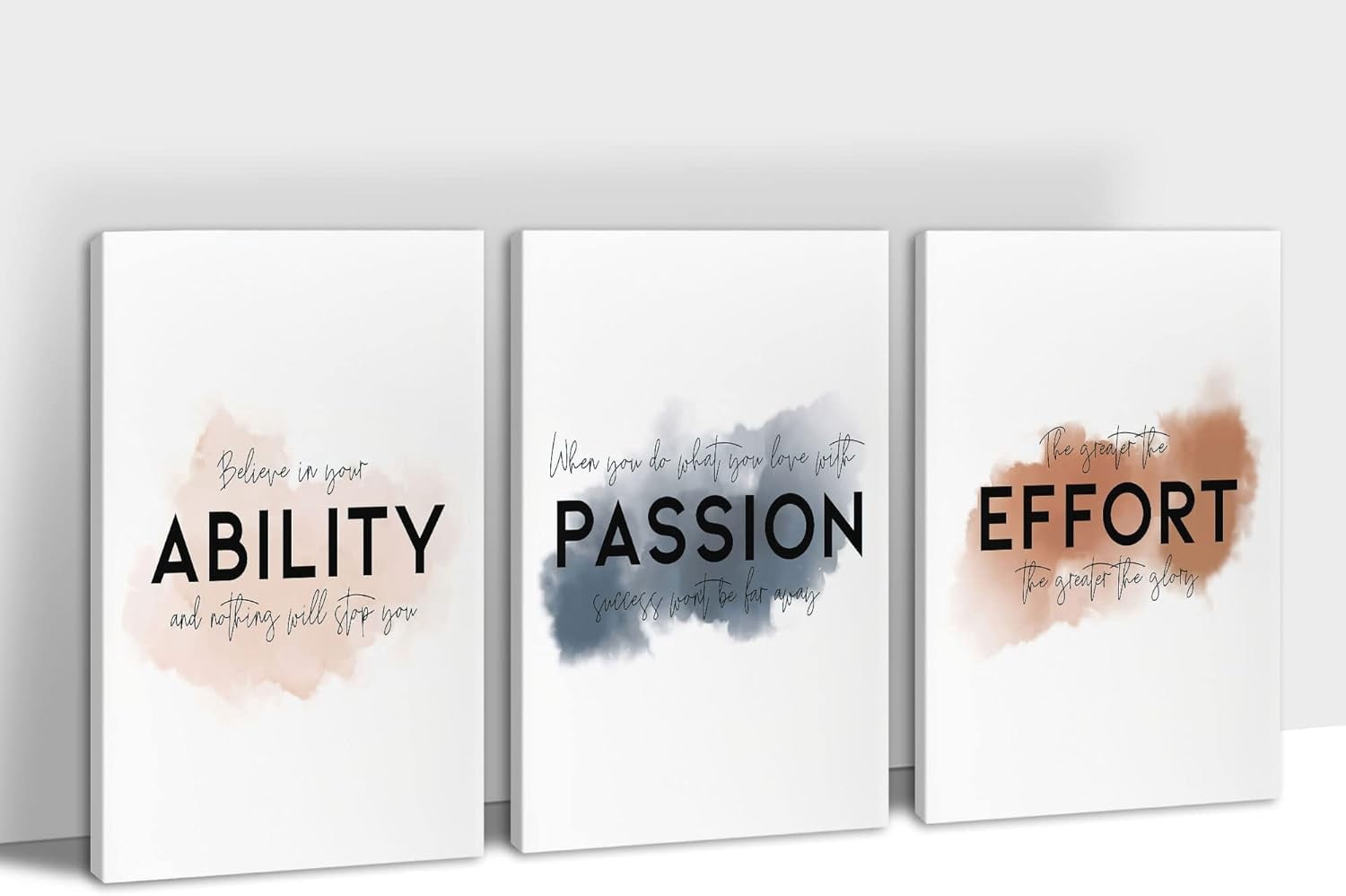 AVOI Inspirational Wall Art - ABILITY PASSION EFFORT Motivational ...