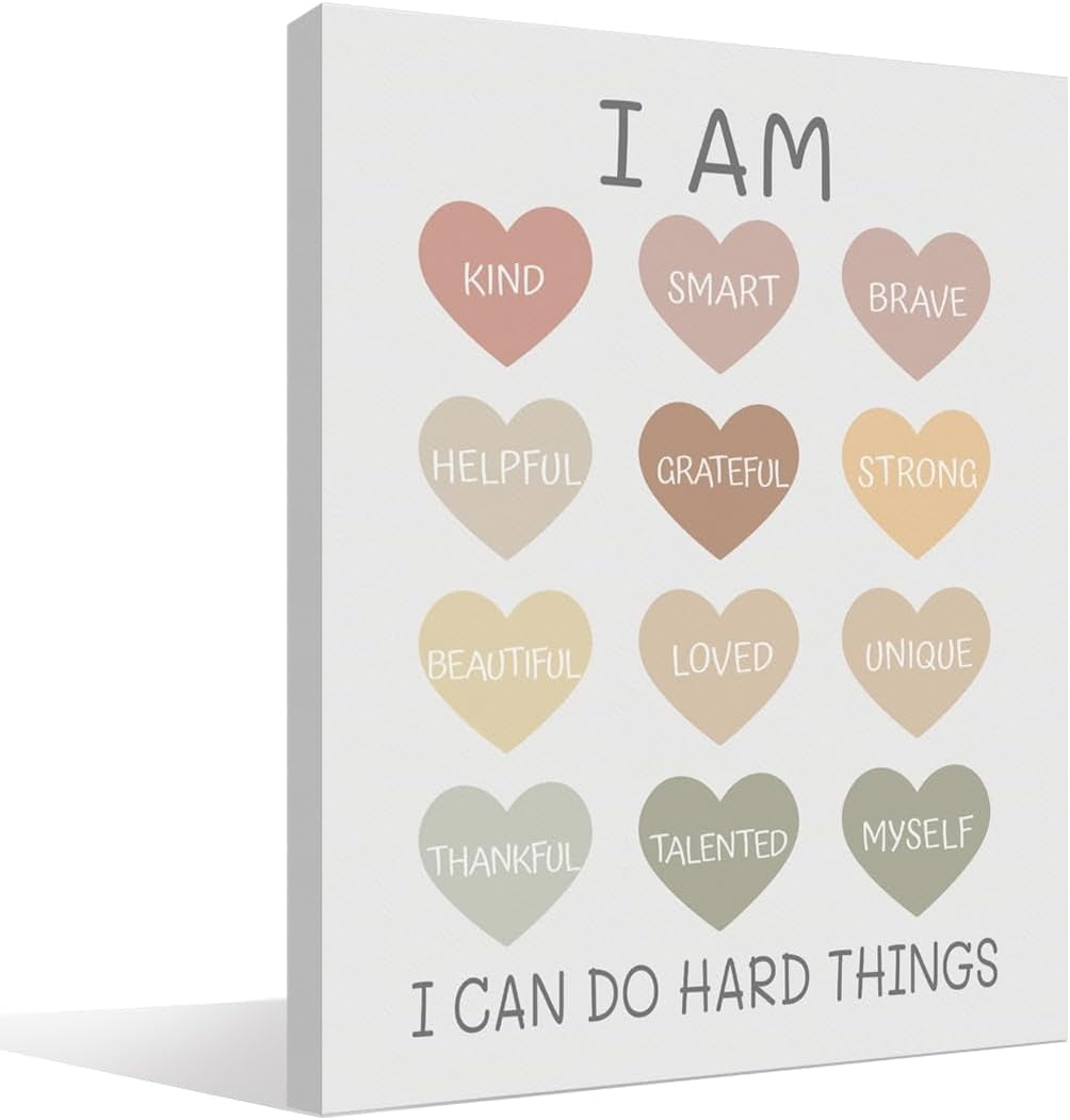 AVOI Inspirational Wall Art,I Am Kind I Am Smart Classroom Wall Print ...