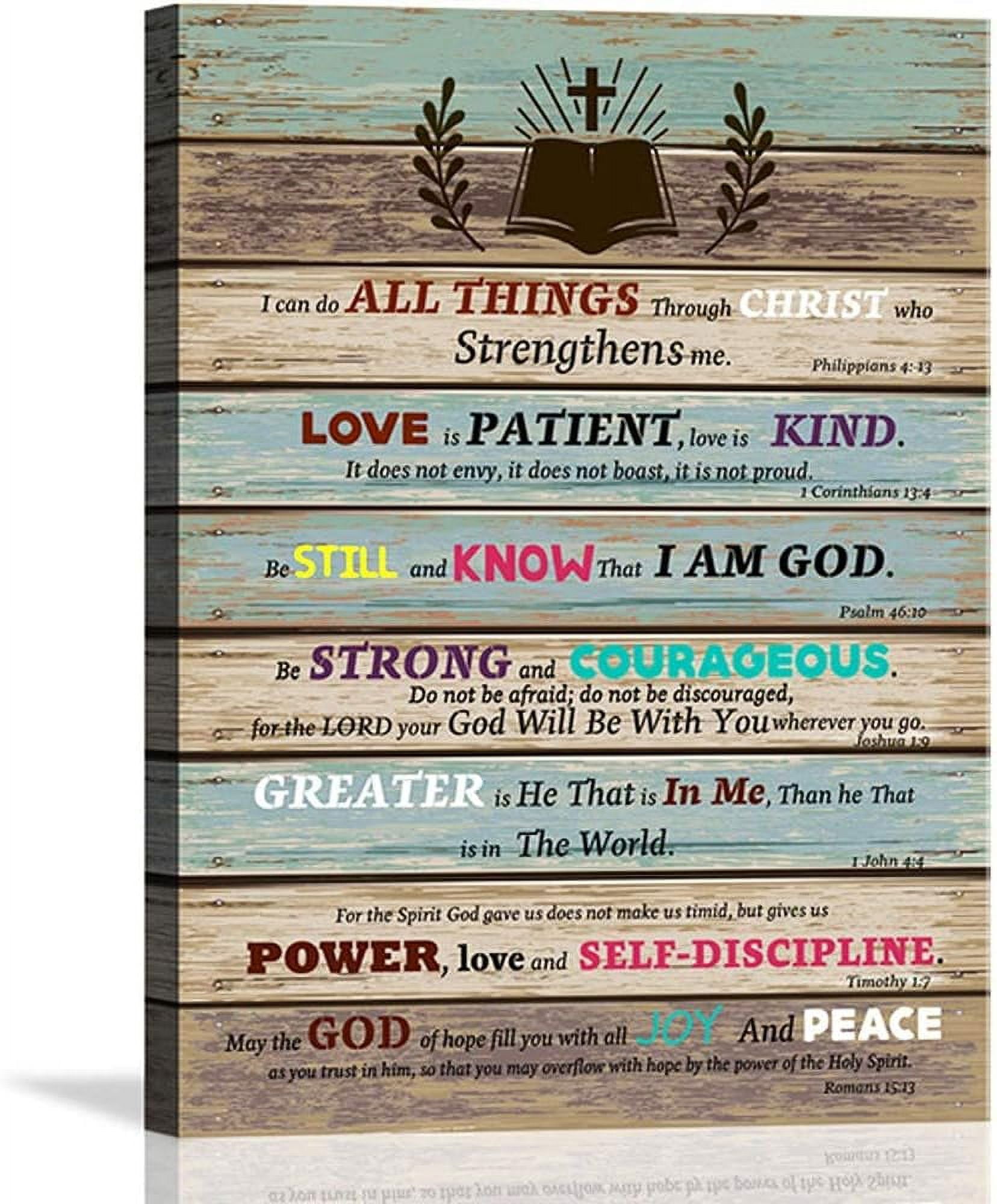 AVOI Inspirational Wall Art Scripture Bible Verse Wall Art Christian ...