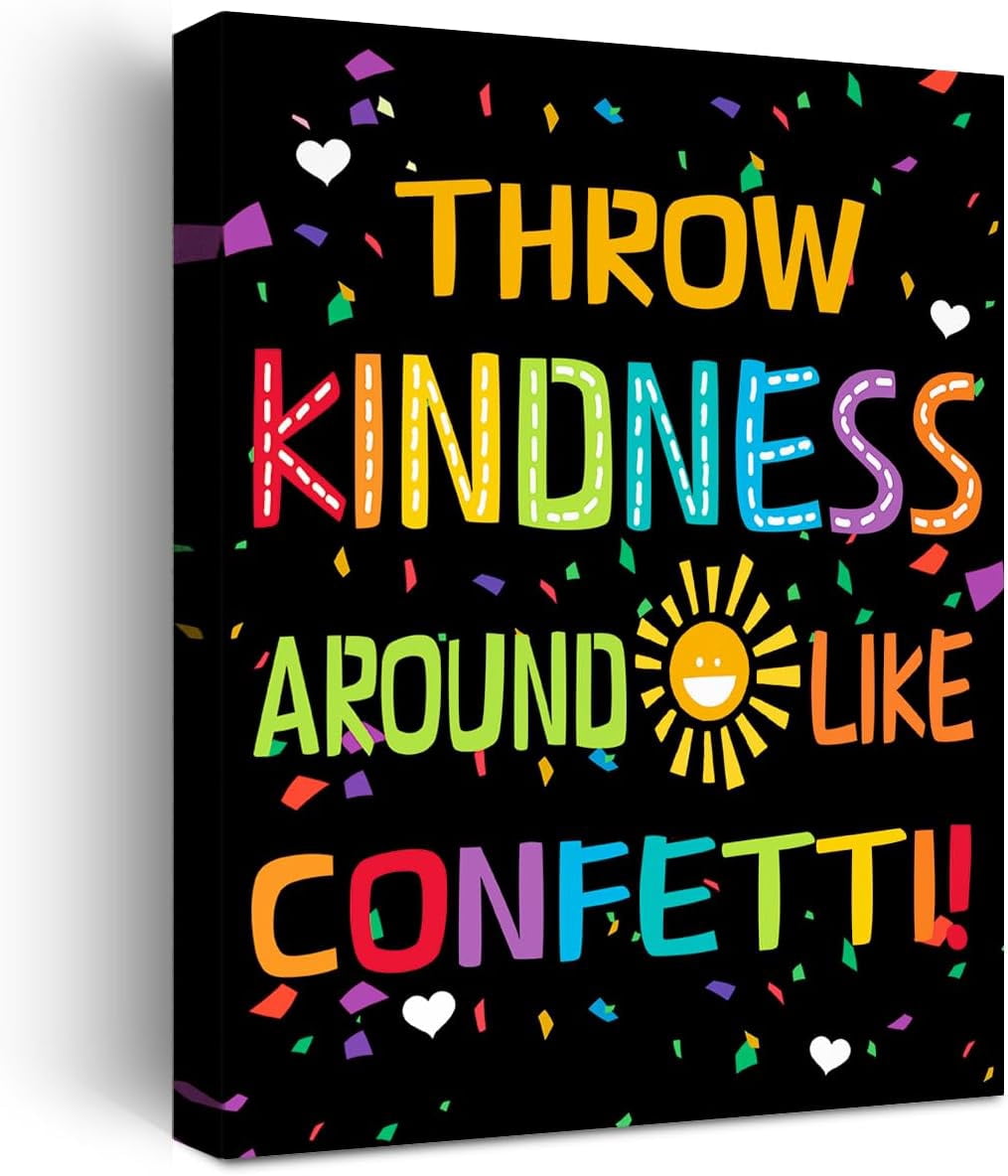 AVOI Inspirational Wall Art for Classroom Decor,Throw Kindness Around ...