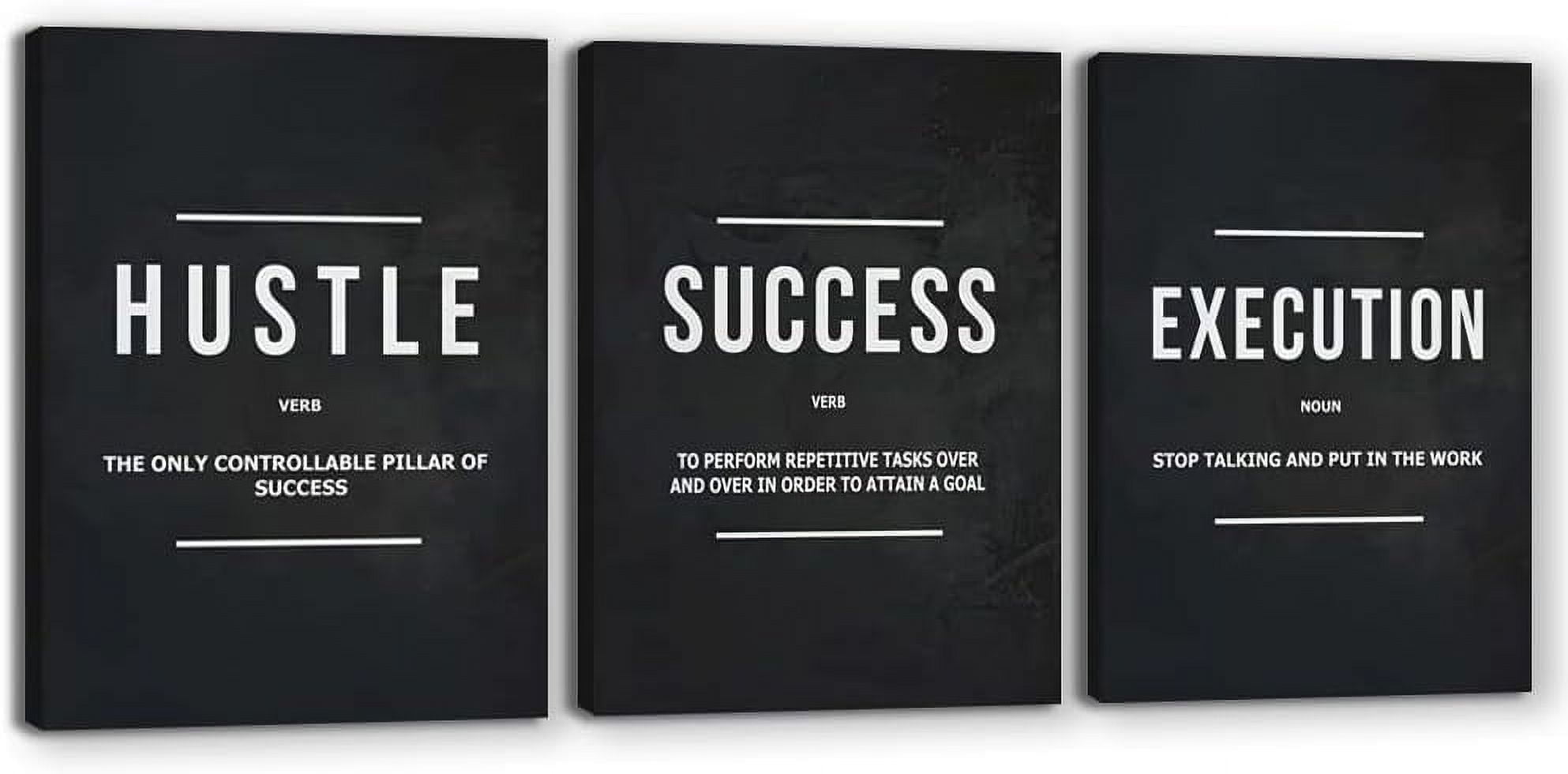 AVOI Inspirational Wall Poster Hustle Poster Success Goal Artwork ...