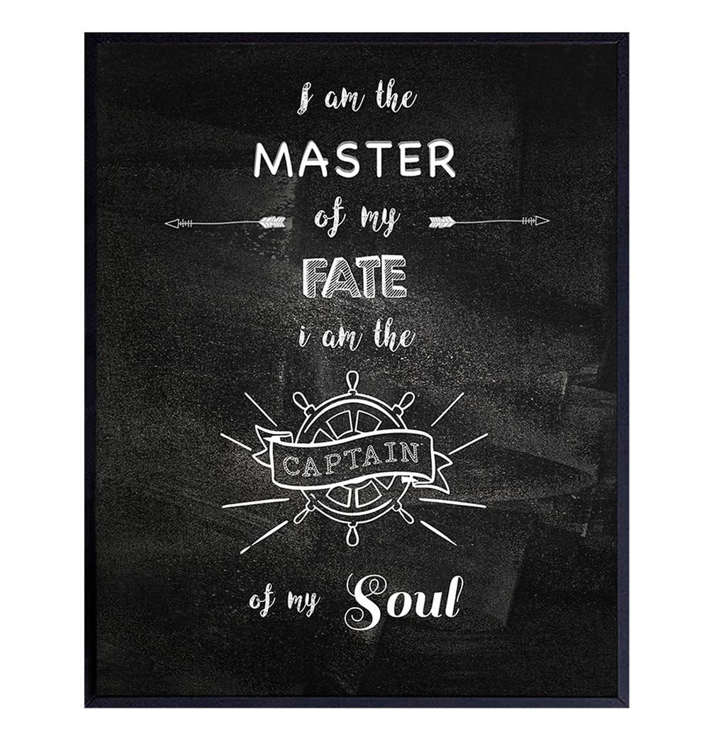 AVOI Invictus Poem-Motivational Wall Art-Motivational Poster ...