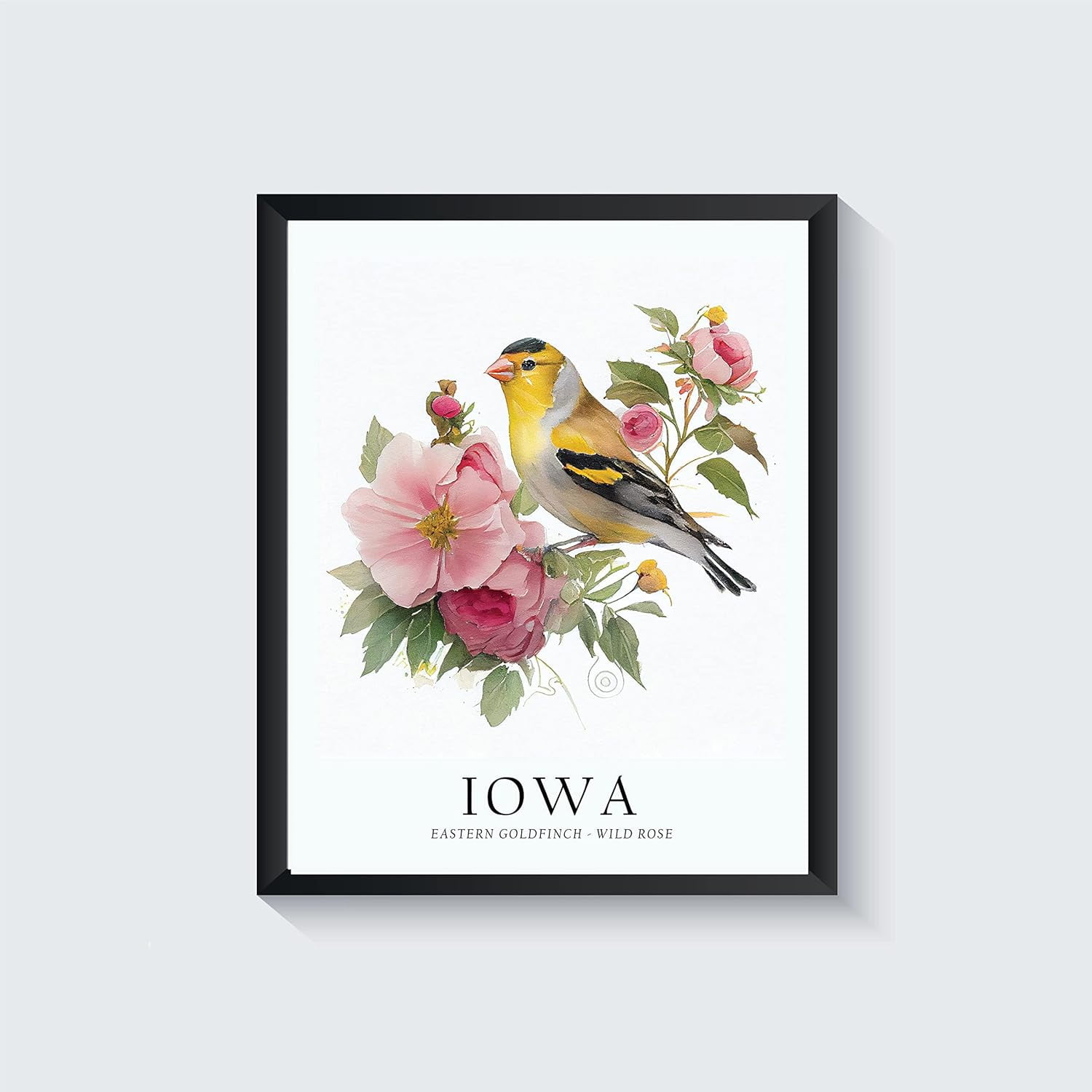 AVOI Iowa Art Print, Iowa Poster Wall art Decor, Iowa State Map Travel ...