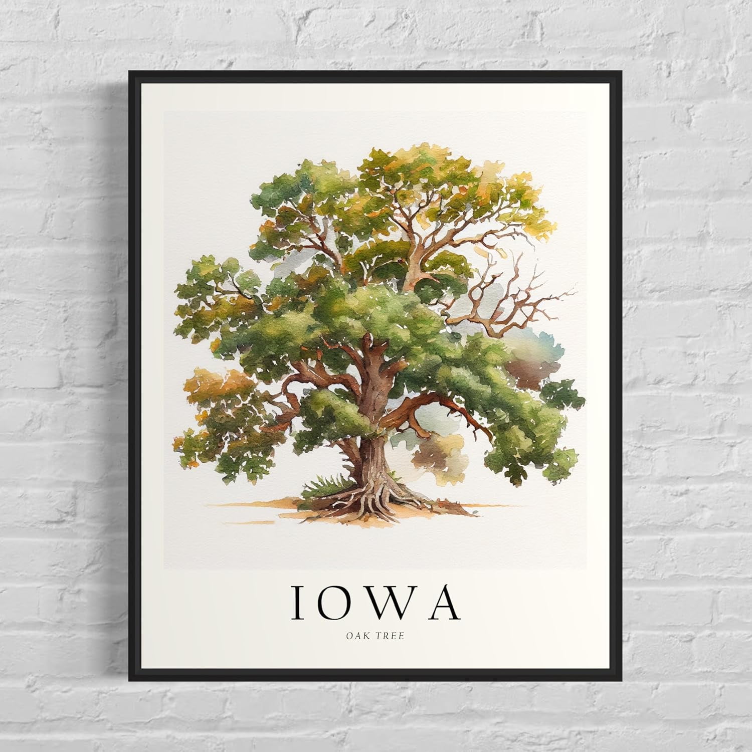 AVOI Iowa State Tree Art Print, Iowa Poster Wall art Decor, Iowa State ...