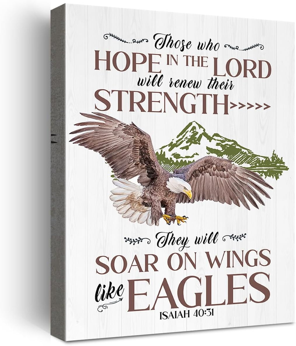 AVOI Isaiah 40 31 Wall Art,Those Who Hope in the Lord Strength Isaiah ...