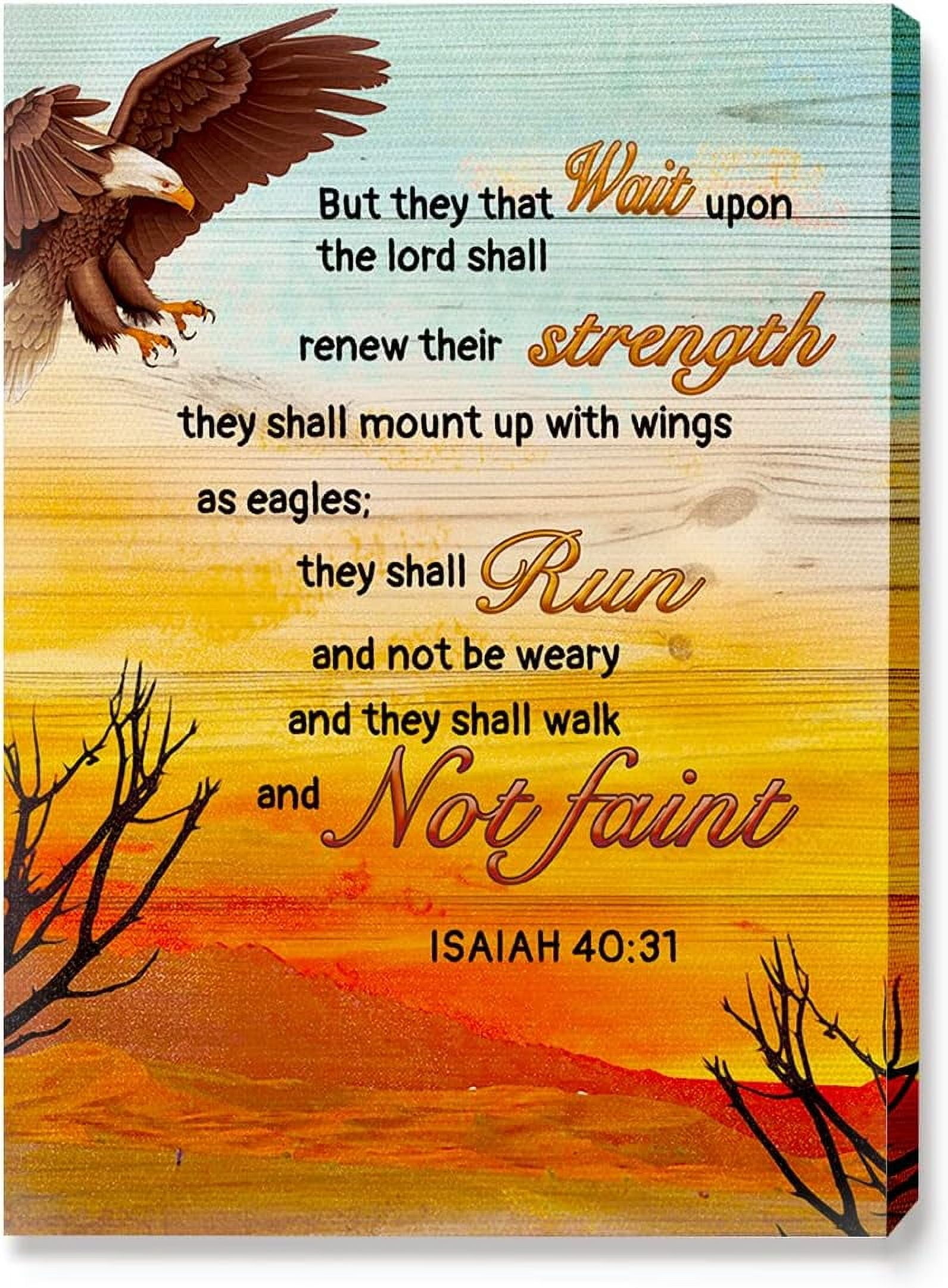 AVOI Isaiah 40:31 Wall Decor,Bible Verse Canvas Wall Art,Inspirational ...