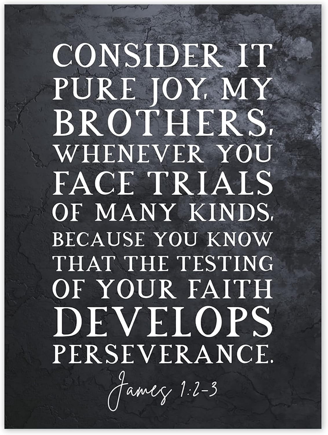AVOI James 1:2-3 Christian Bible Verse Quote Scripture Typography Art ...