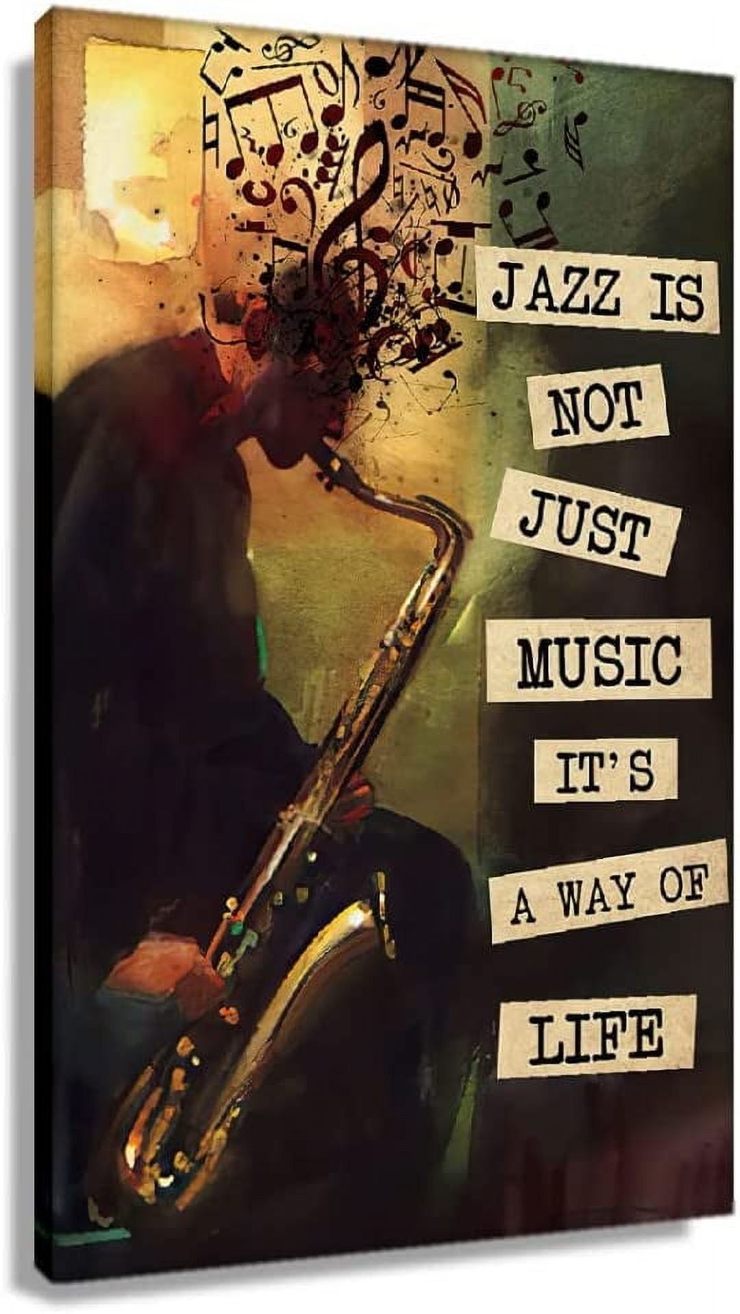 AVOI Jazz Wall Art Music Posters Modern Artwork Unframed Music Is Life ...