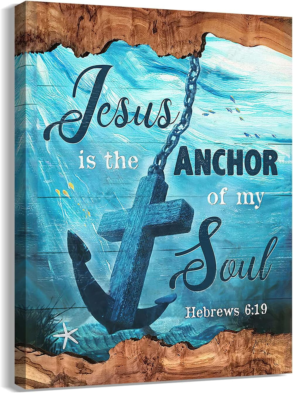 AVOI Jesus Canvas Painting, Christian Wall Art Decor, Framed Jesus Is ...