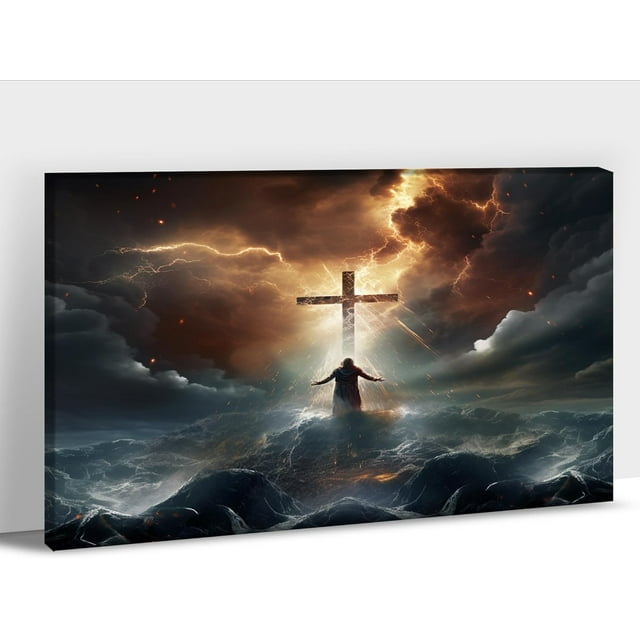 AVOI Jesus Christ Canvas Wall Art, Religious Christian Canvas Prints, God Jesus Happy Easter ...