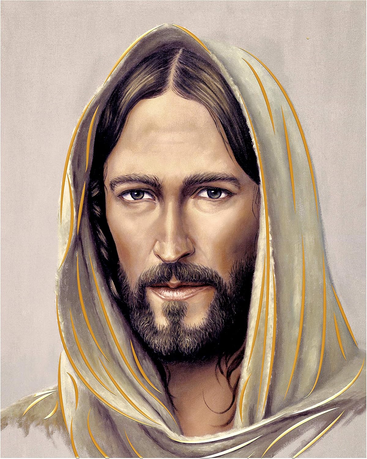 AVOI Jesus Christ Face - Religious Wall Art Laminated Print Poster Home ...