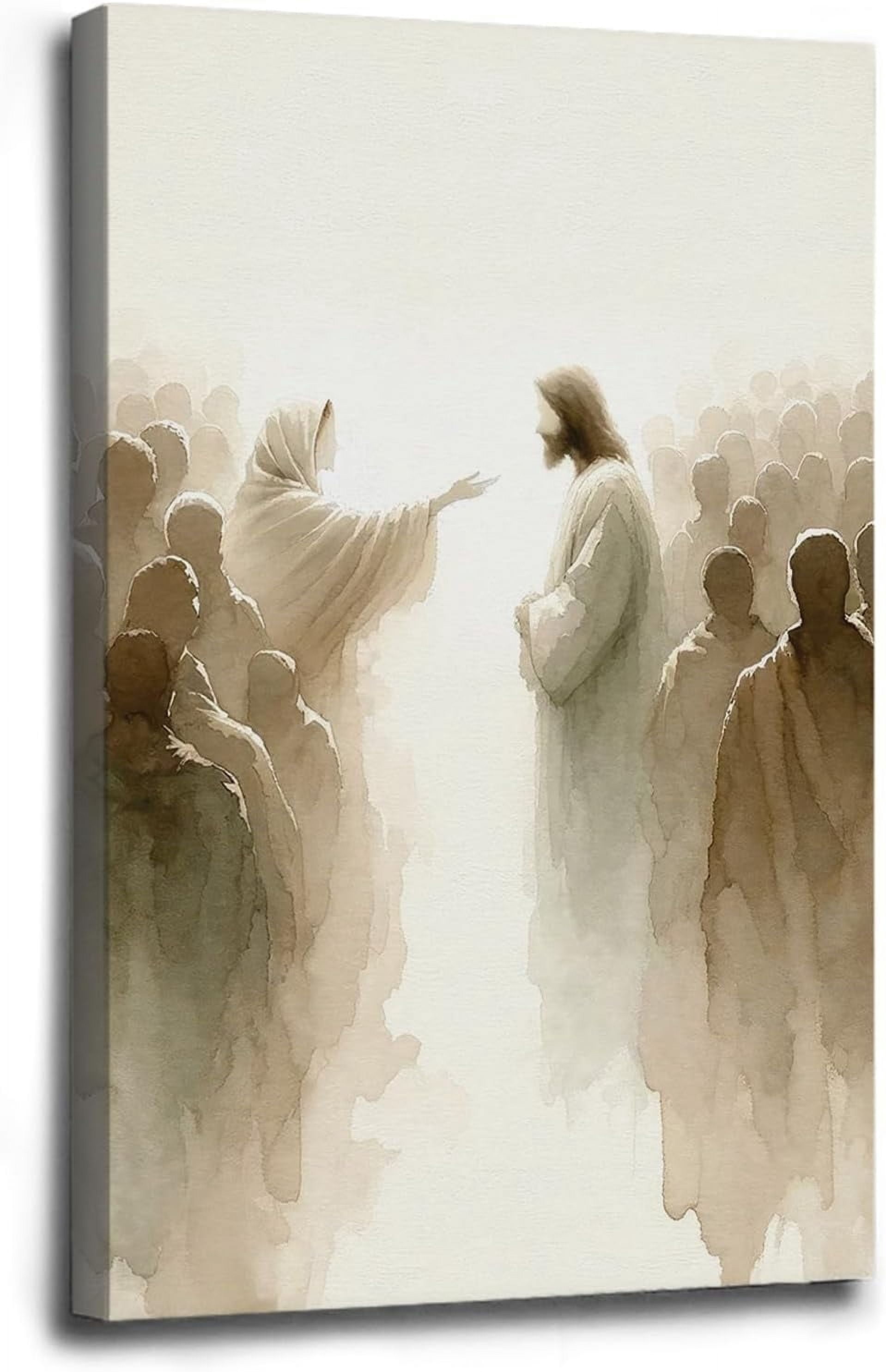 AVOI Jesus Christ Leaving 99 Modern Bible Wall Painting Watercolor ...
