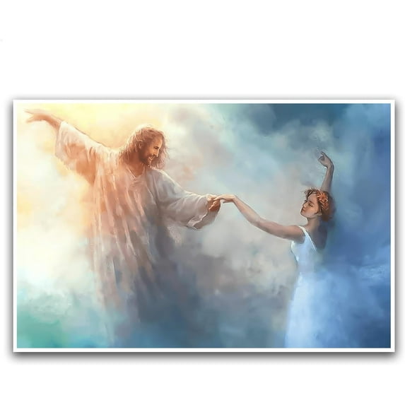AVOI Jesus Christ dancing with ballerina print christian art jesus with ...