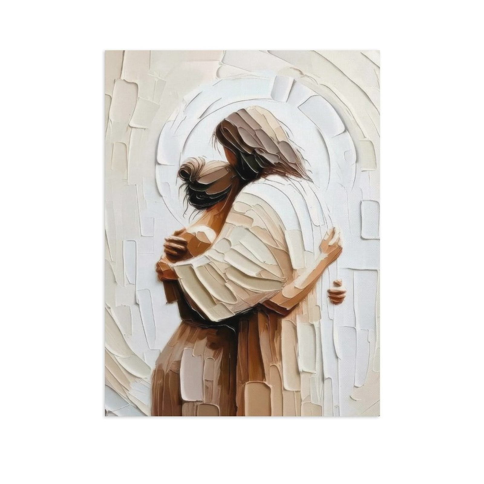 AVOI Jesus Embracing Woman Canvas Wall Art, Safe in His Arms Pictures ...