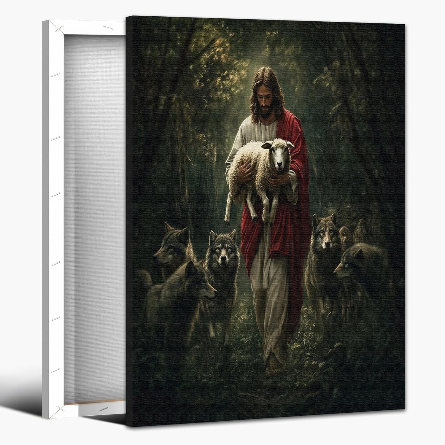 AVOI Jesus and Lamb Christian Wall Art, Jesus Saves the Lost Lamb ...