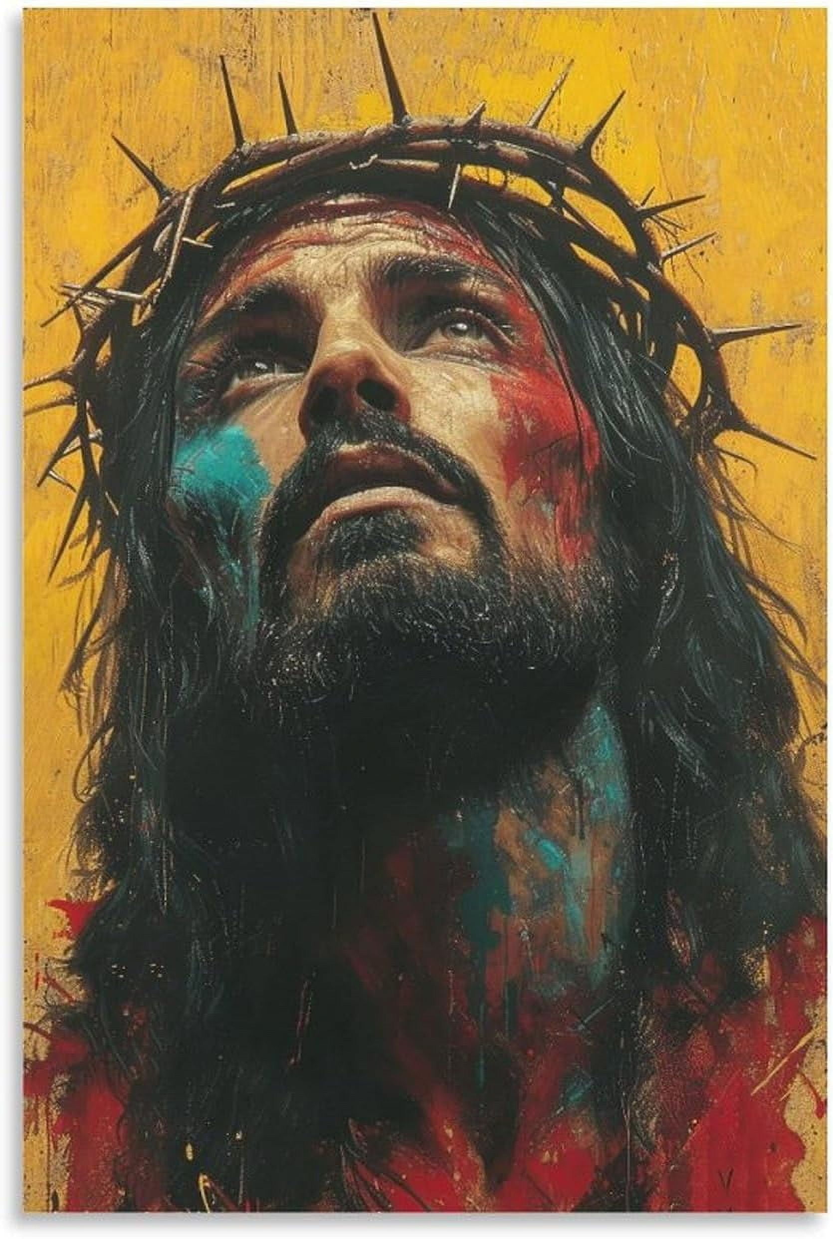 AVOI Jesus Persecution Wall Art Crown of Thorns Christ Poster God Lord ...