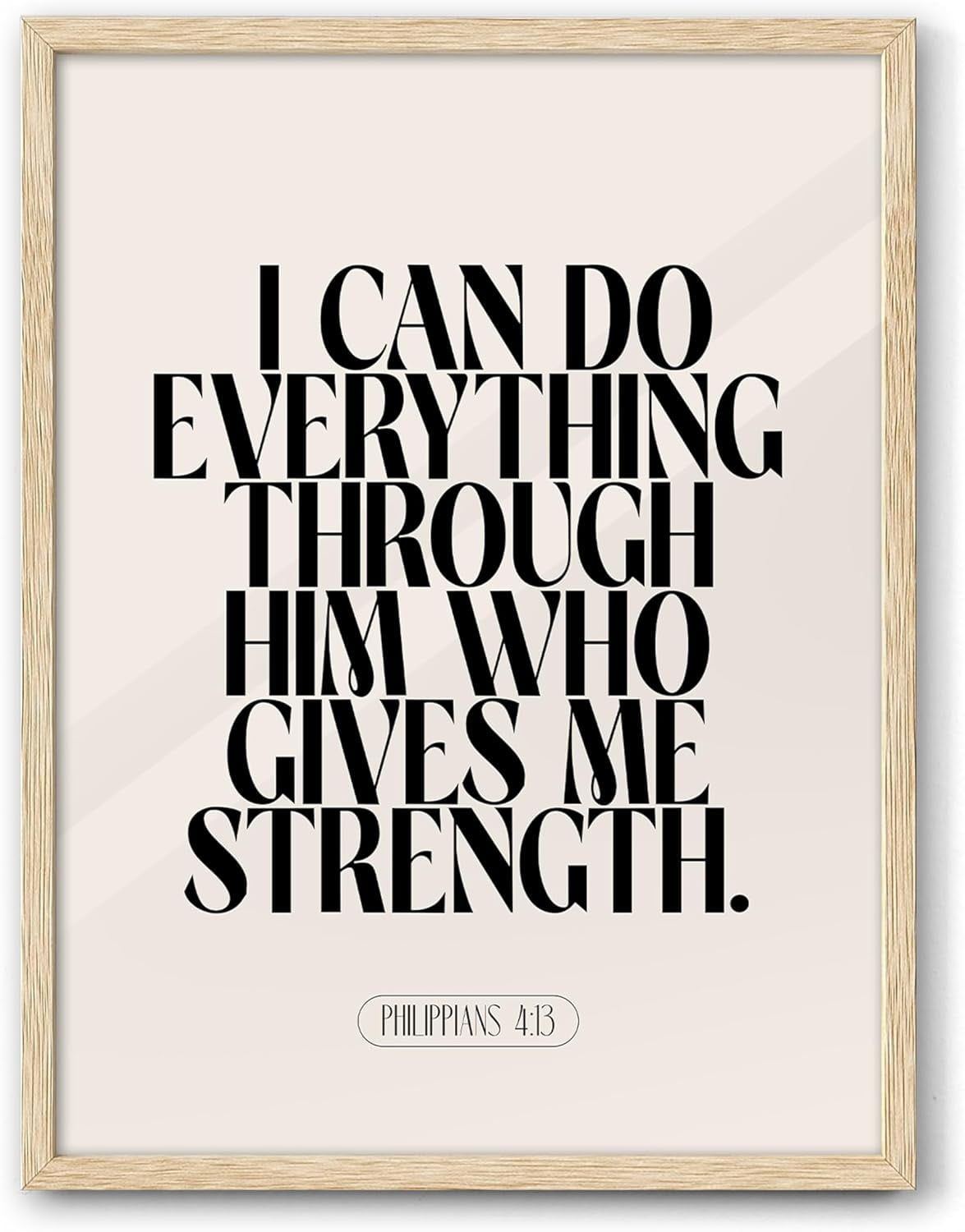 AVOI Jesus Unframed Wall Art, 12x16 in Philippians 4 13 Christian ...