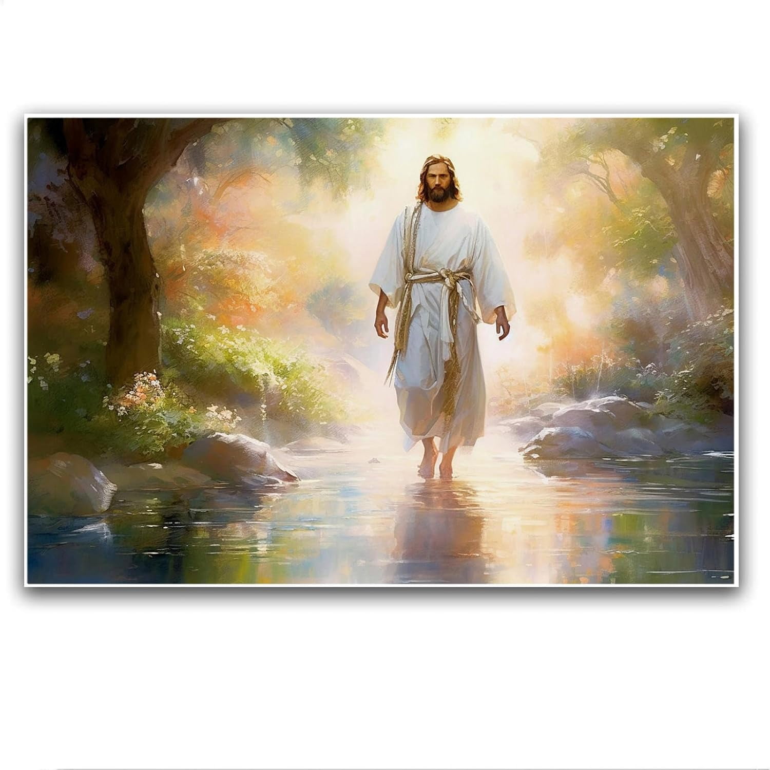 AVOI Jesus Walks on Water Print Jesus Painting Art Christian Wall Art ...
