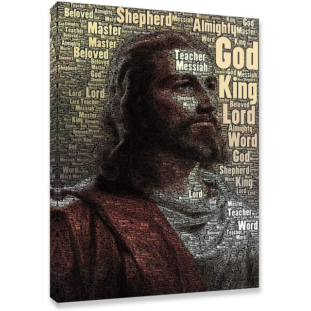 AVOI Jesus Wall Art,The title of the Son of God, Jesus Christ, is in the Bible,Canvas Painting ...