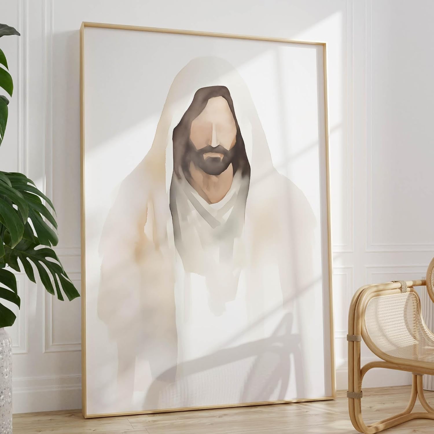 AVOI Jesus Watercolor Wall Art Christian Canvas Painting Scripture ...