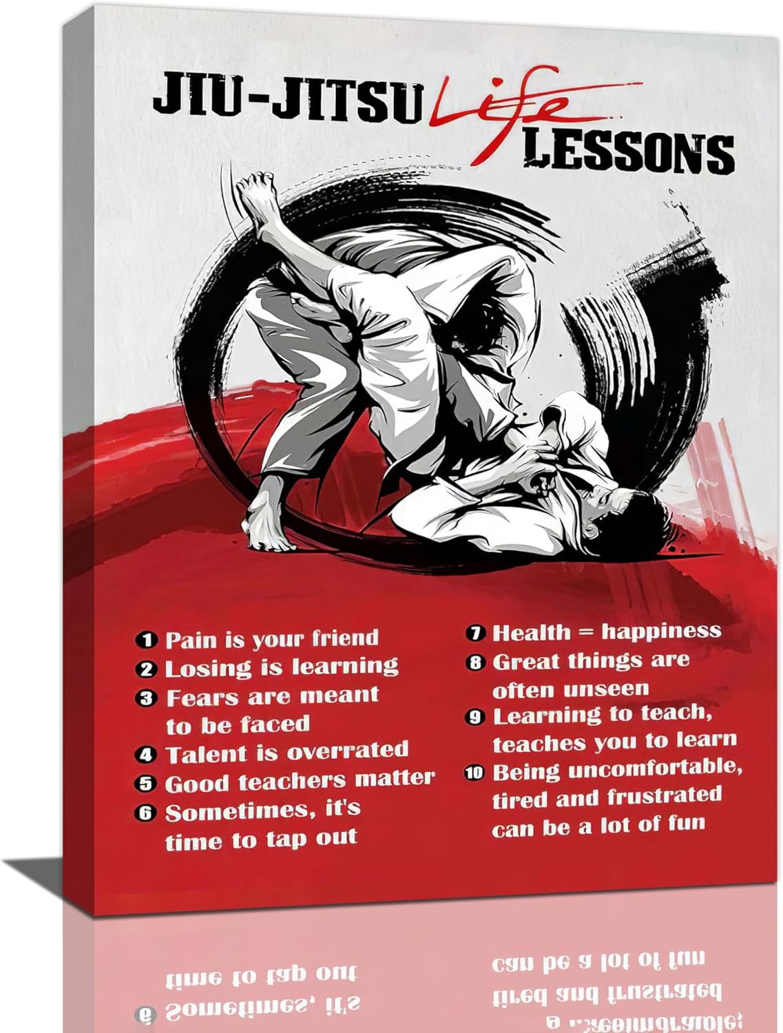 AVOI Jiu-Jitsu Canvas Wall Art Jujitsu Life Lessons Wall Decor Judo ...