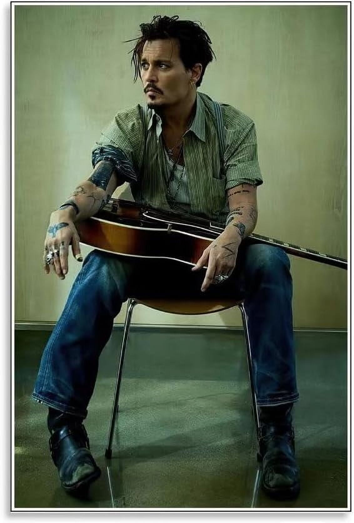 AVOI Johnny Depp Musician Poster Print Photo Art Painting Canvas Poster ...