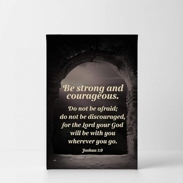 AVOI Joshua 1:9 Bible Verses Canvas Print Scripture Wall Decor Be Strong and Courageous Do Not ...