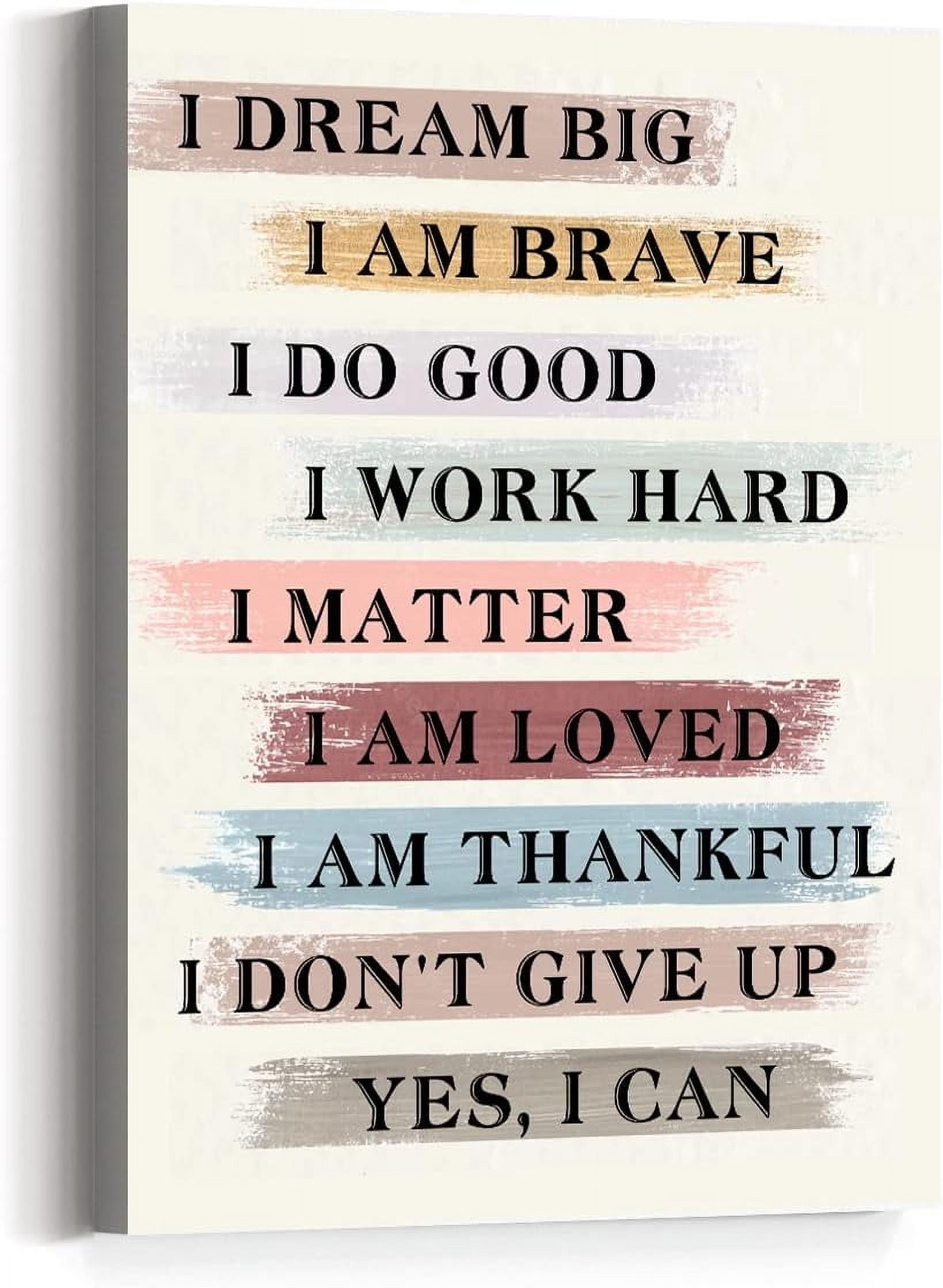 AVOI Kids Affirmation Wall Decor,I Dream Big Wall Art,Inspirational ...